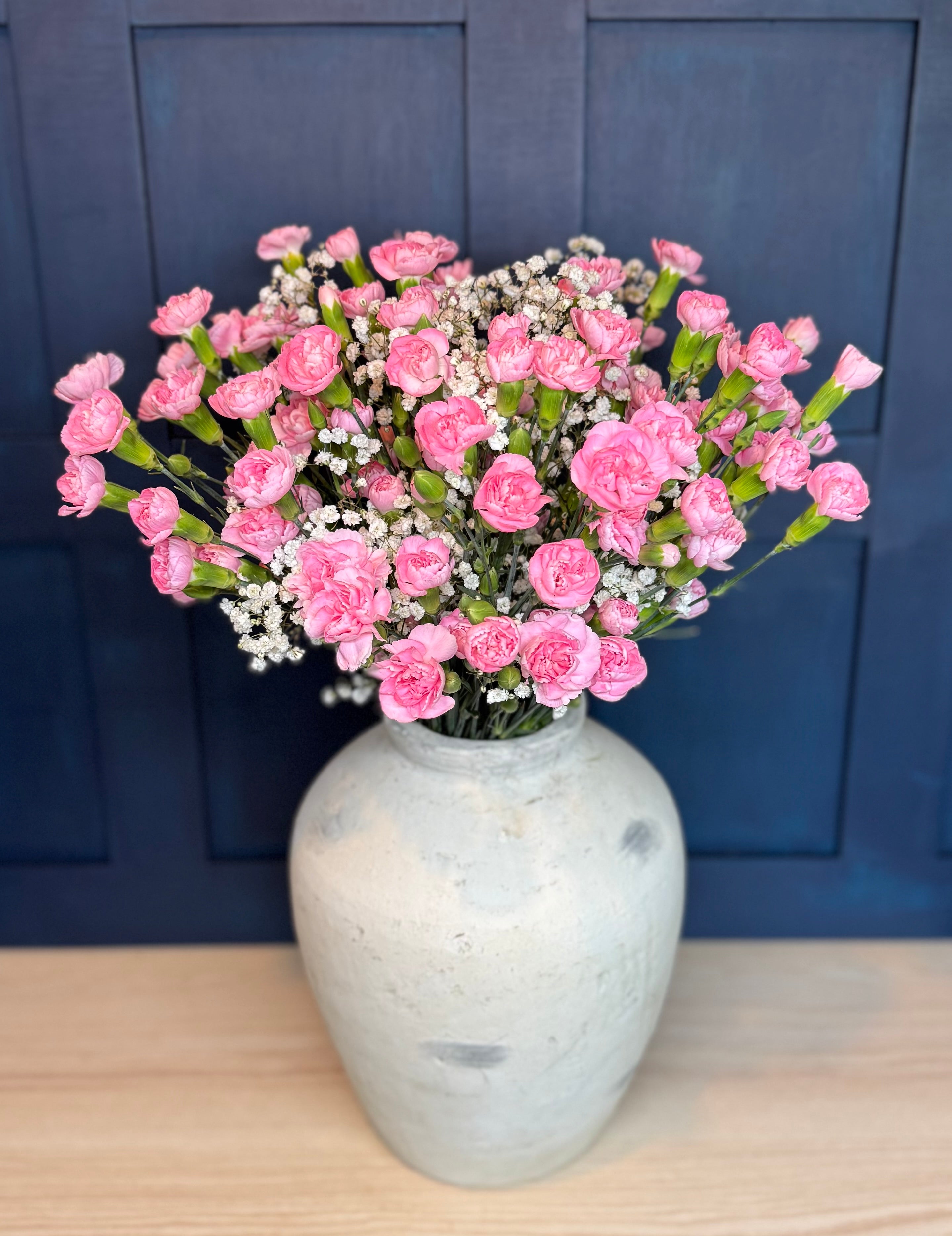 Pink Spray Carnations Bouquet – FlowersByPost